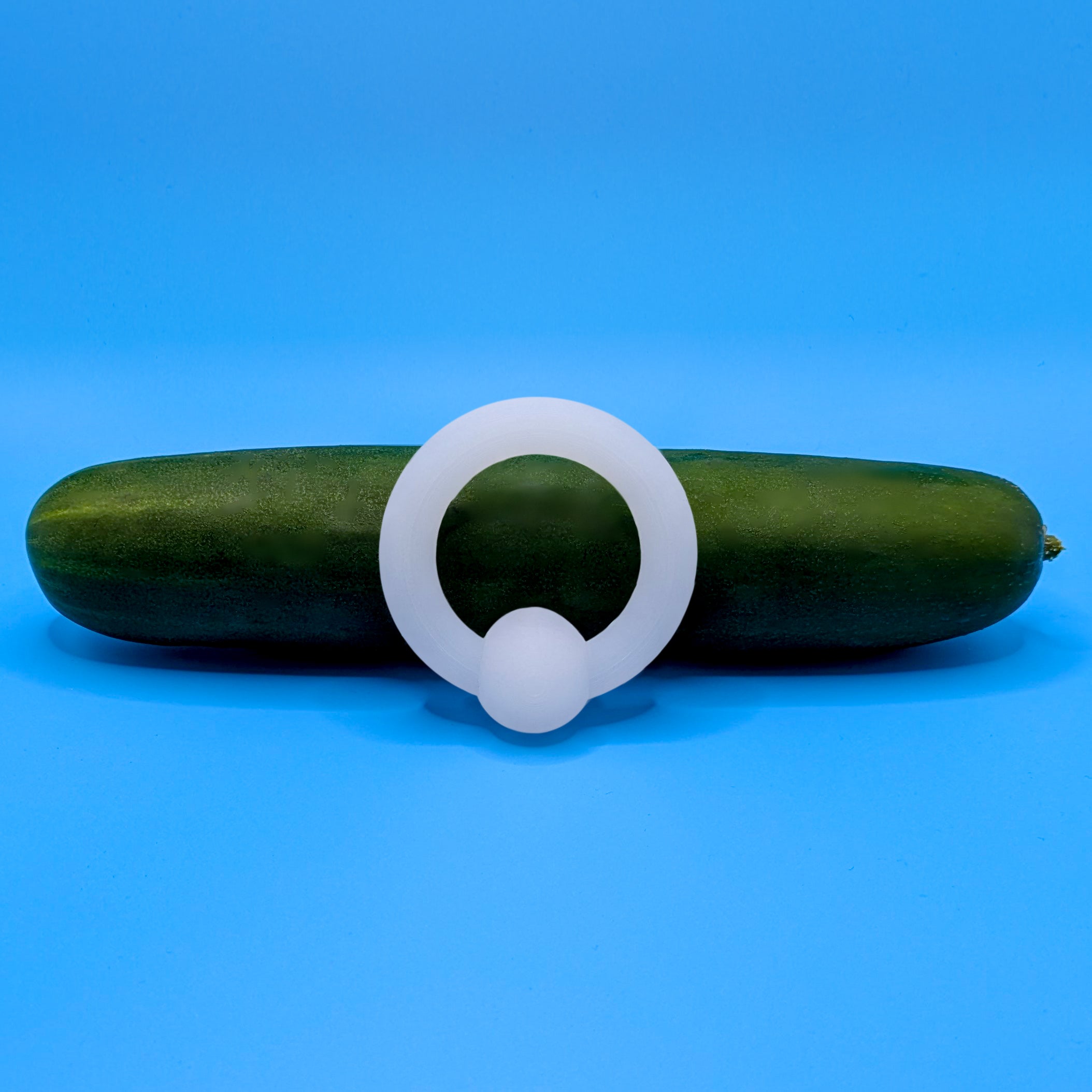 Big Ball Stimulator Ring in Translucent White – Silicone Workshop